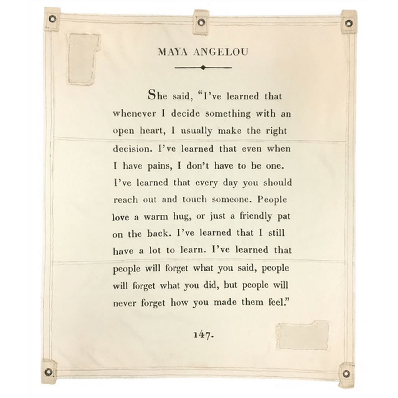 Maya Angelou Wall Tarp – FOR Living